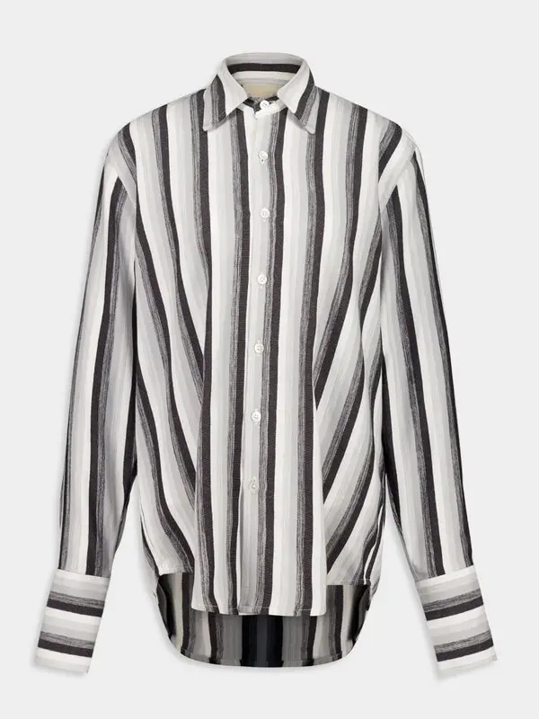MARRAKSHI LIFE French Cuff Striped Long-sleeved Shirt - Multicolour