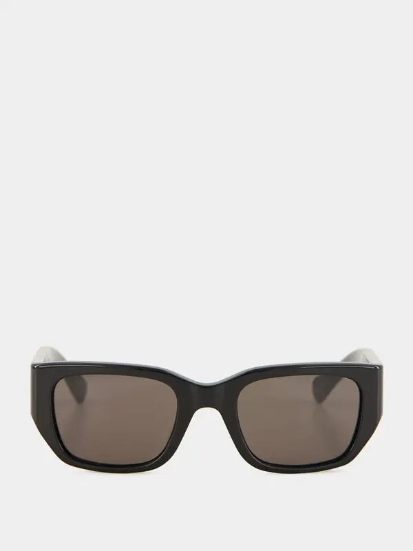 Bottega Veneta Intrecciato Square Sunglasses - Black