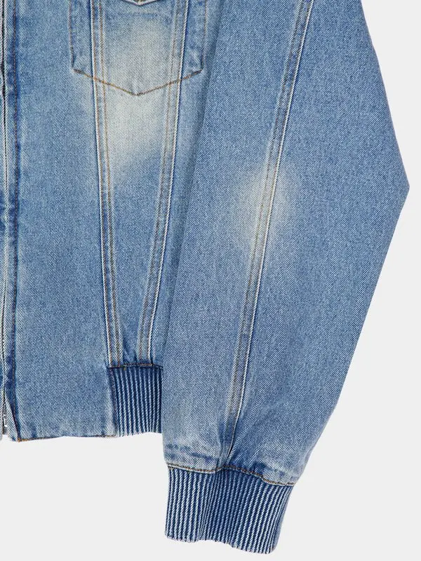Balmain Cropped Lined Denim Jacket