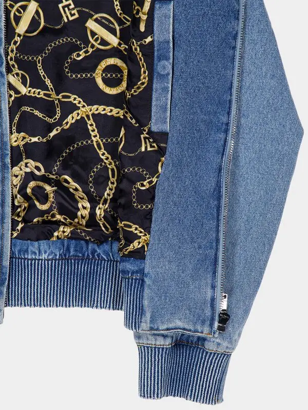 Balmain Cropped Lined Denim Jacket