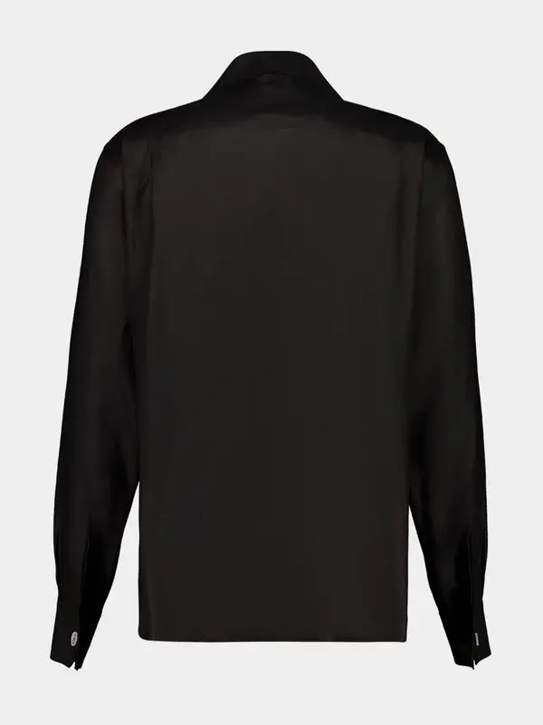 Dolce & Gabbana Hawaii Linen Canvas Shirt - Black