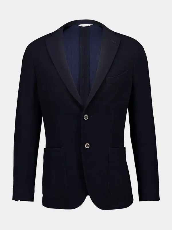 Boglioli Virgin Wool-cotton Blazer - Blue
