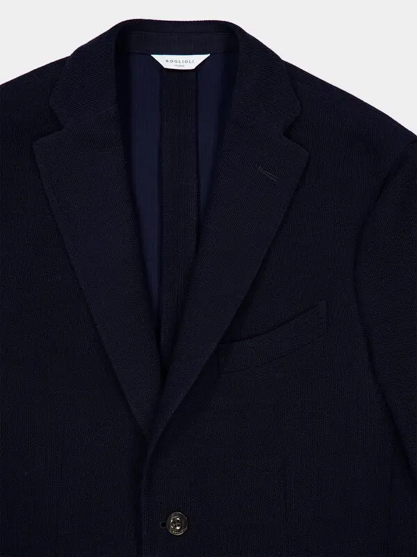 Boglioli Virgin Wool-cotton Blazer - Blue