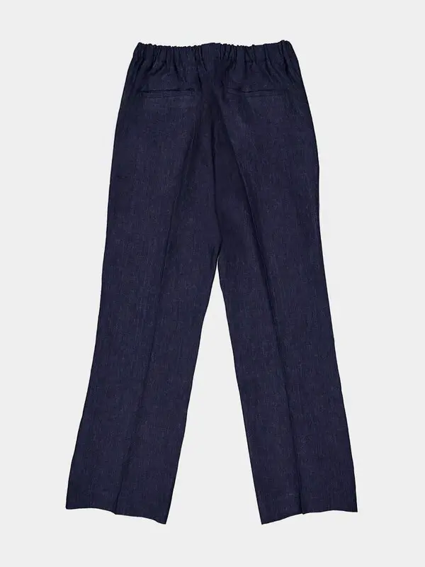 PIACENZA CASHMERE 1733 Linen Straight Leg Pants