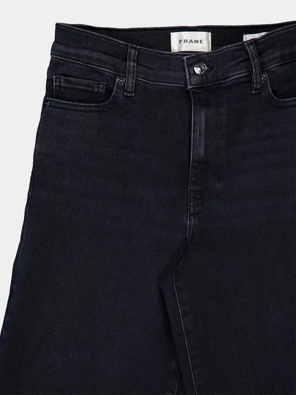 FRAME Le Slim Palazzo Jeans - Black