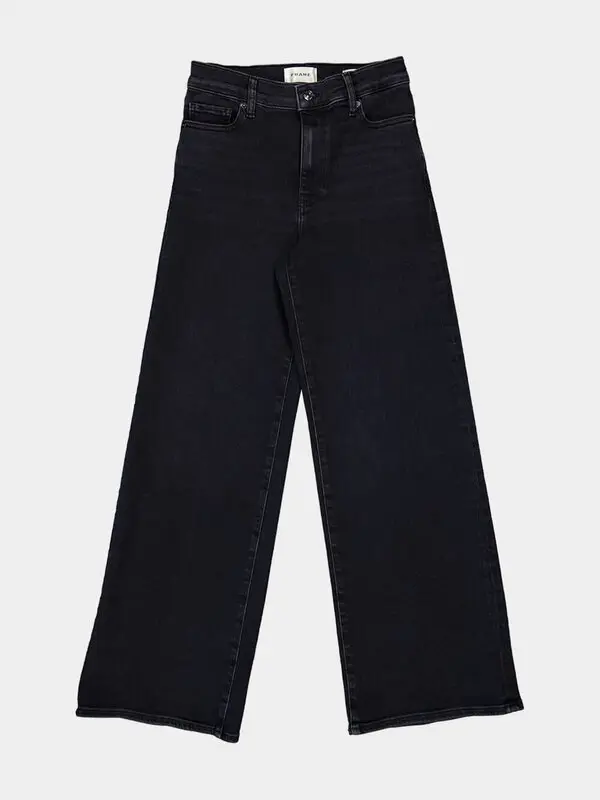FRAME Le Slim Palazzo Jeans - Black