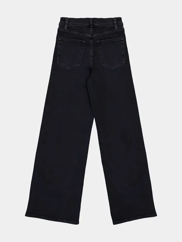 FRAME Le Slim Palazzo Jeans - Black