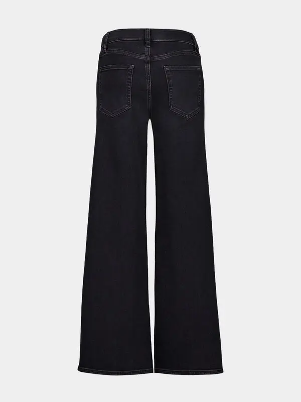 FRAME Le Slim Palazzo Jeans - Black