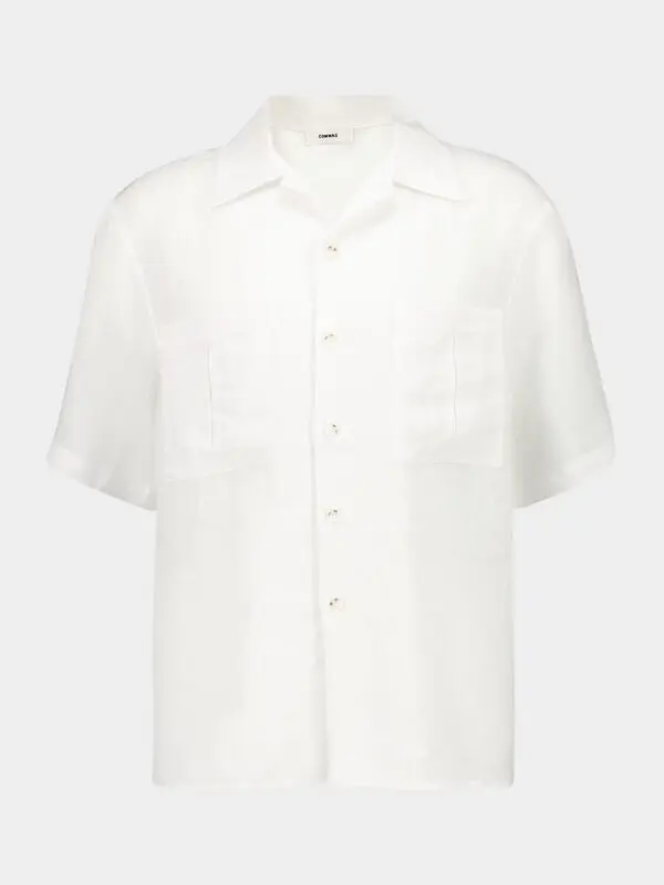 Commas Oversized Linen Patch Pocket Shirt