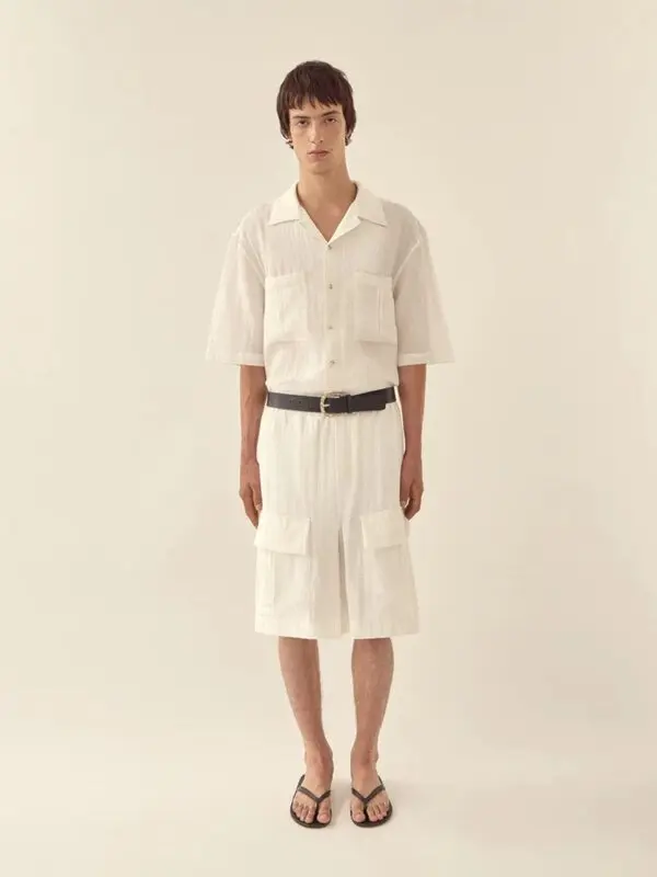 Commas Oversized Linen Patch Pocket Shirt