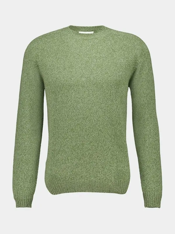 Boglioli Wool-cashmere Crewneck Sweater - Green