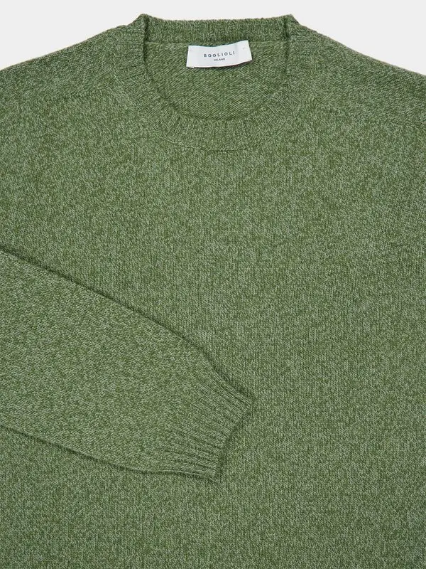Boglioli Wool-cashmere Crewneck Sweater - Green