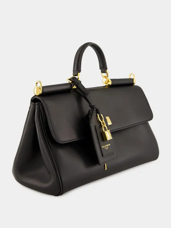Dolce & Gabbana My Sicily Leather Handbag - Black