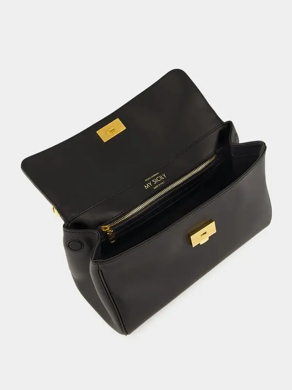 Dolce & Gabbana My Sicily Leather Handbag - Black