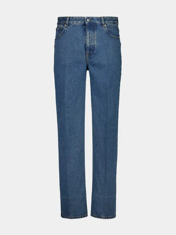 Valentino Garavani Regular Fit Denim Trousers - Blue