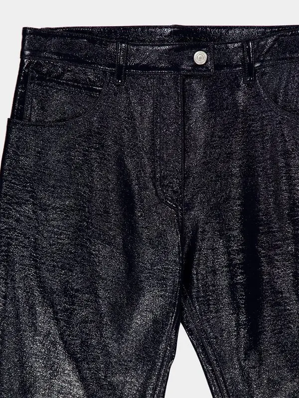 COURREGES Navy Reedition Vinyl 5-pocket Pants - Blue