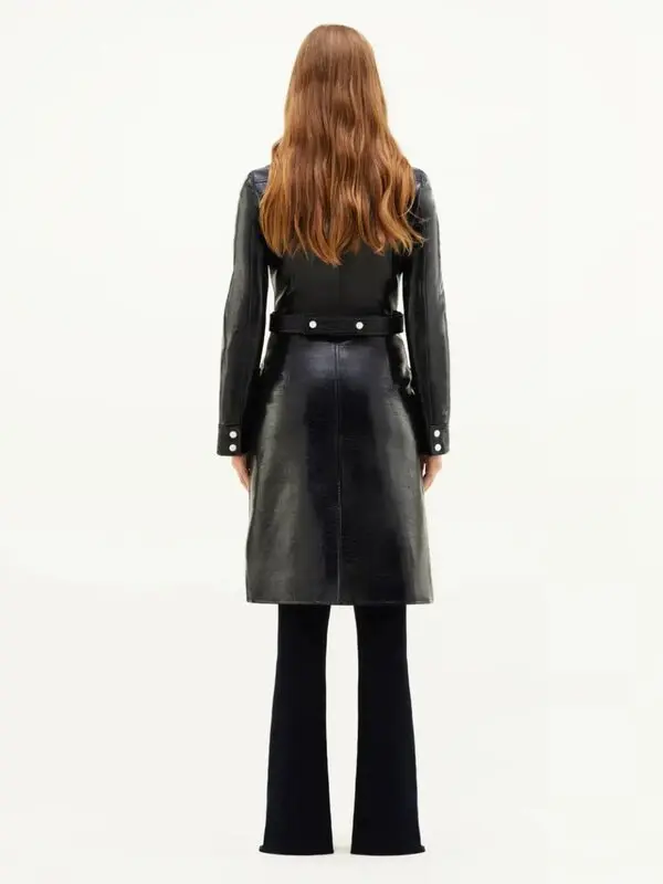 COURREGES Reedition Vinyl Trench Coat - Black