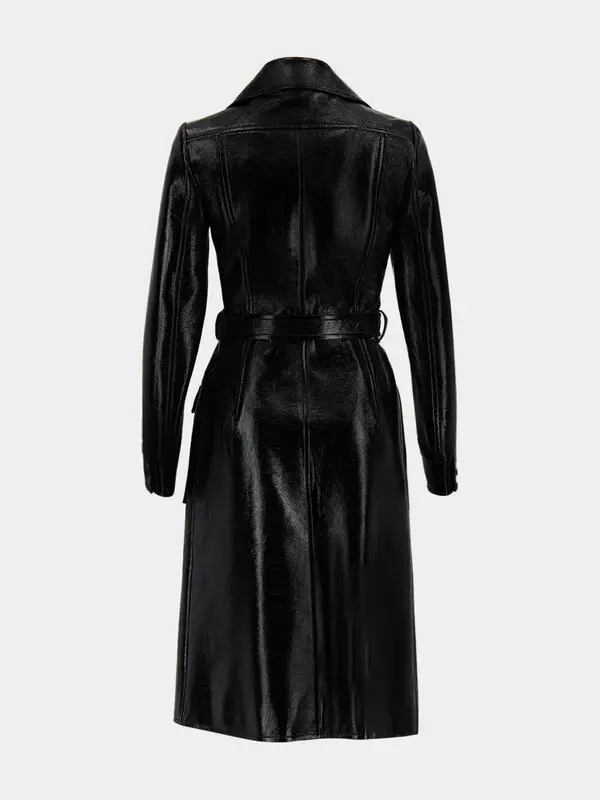 COURREGES Reedition Vinyl Trench Coat - Black