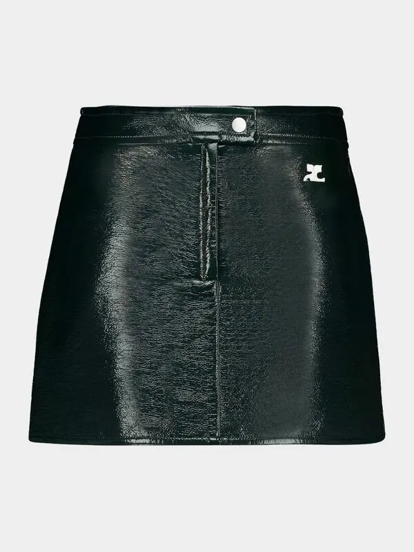 COURREGES Reedition Vinyl Mini Skirt - Green