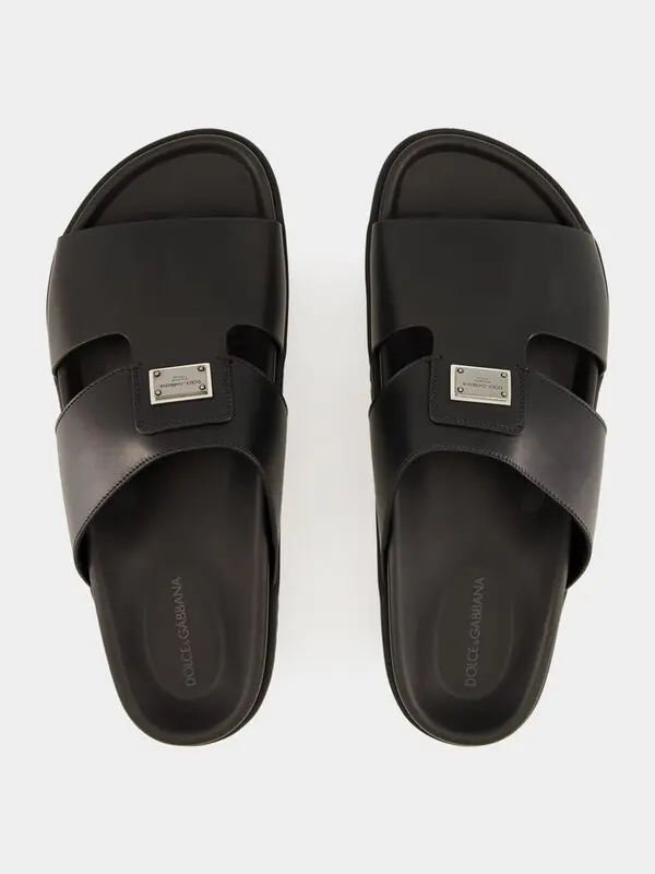Dolce & Gabbana Calfskin Slide Sandals
