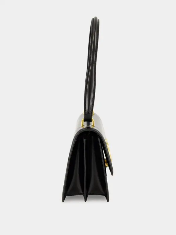 Valentino Garavani Vain Calfskin Top Handle Bag - Black
