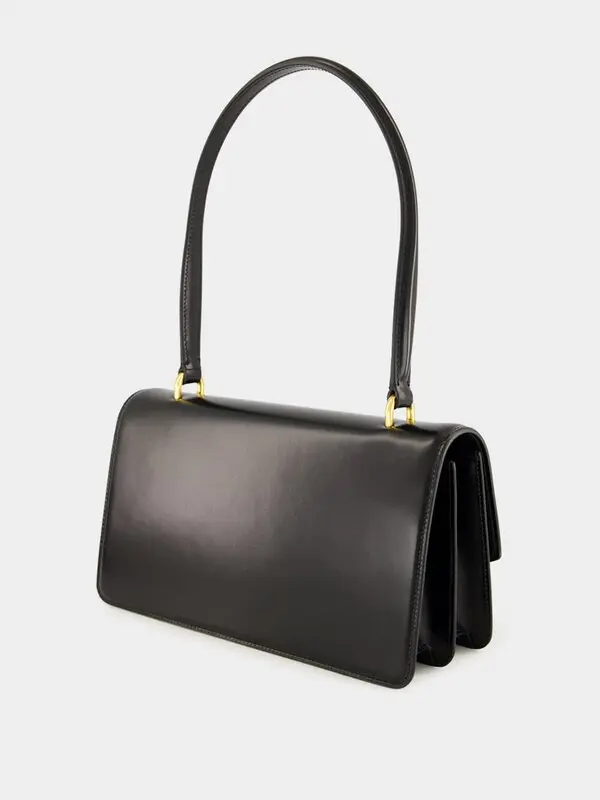 Valentino Garavani Vain Calfskin Top Handle Bag - Black