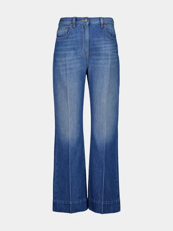 Valentino Garavani Straight-leg Denim Jeans - Blue
