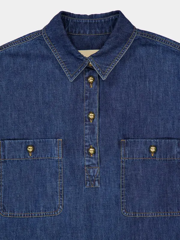 Valentino Garavani Denim Midi Shirt Dress