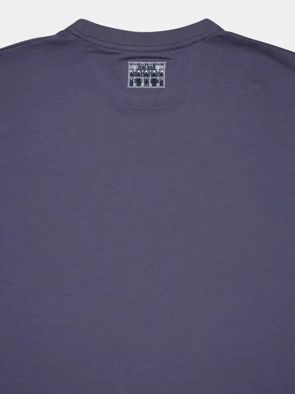 Fendi Dark Ff Postcards Cotton T-shirt - Blue