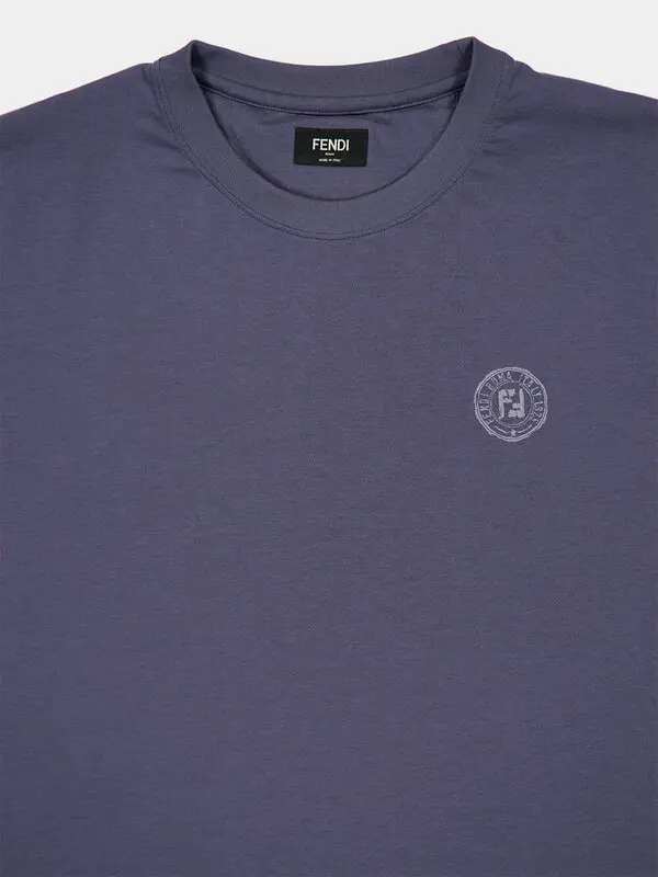Fendi Dark Ff Postcards Cotton T-shirt