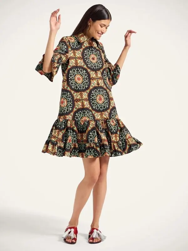 La DoubleJ Choux Tiered Mini Dress - Multicolour