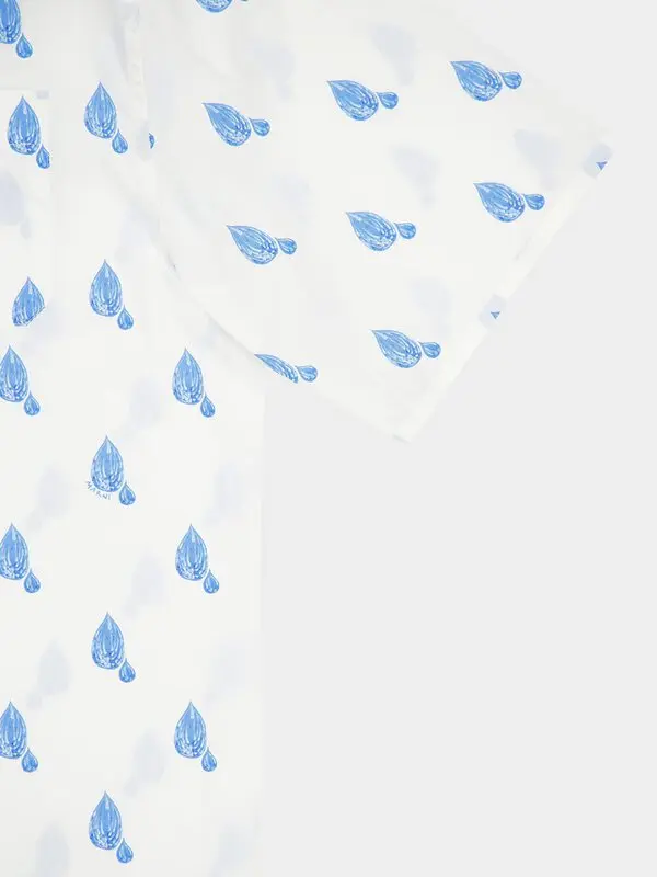 Marni Lily Printed Cotton Shirt - White