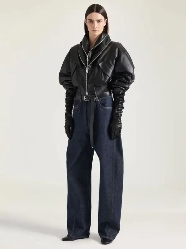 Givenchy Dark Raw Denim Cocoon Jeans - Blue