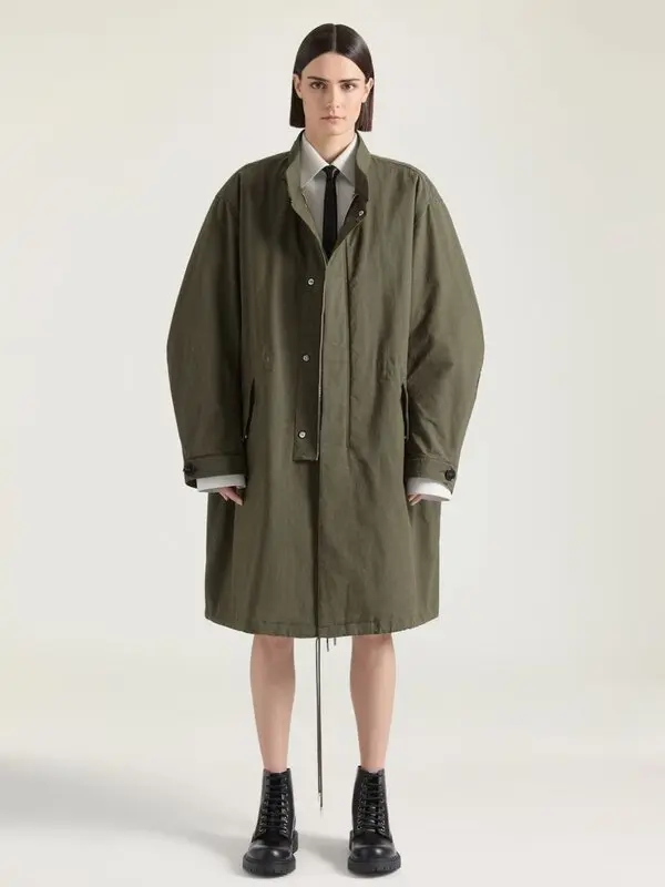 Givenchy Cotton Parka With Stamp Print - Green