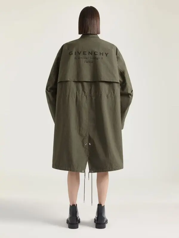 Givenchy Cotton Parka With Stamp Print