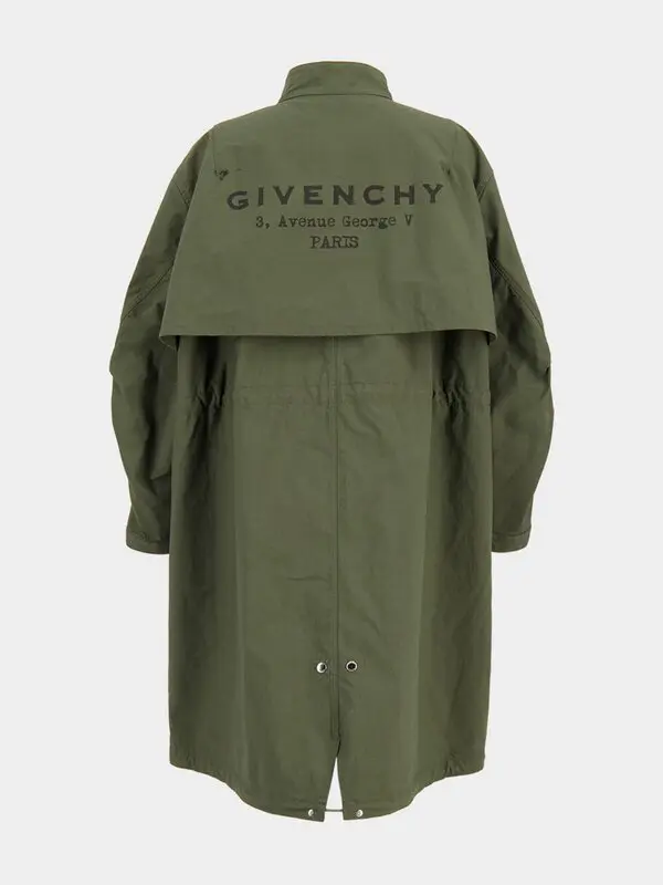 Givenchy Cotton Parka With Stamp Print