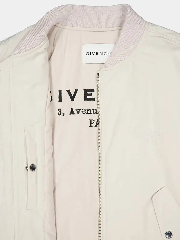 Givenchy Cotton Bomber Jacket - Beige