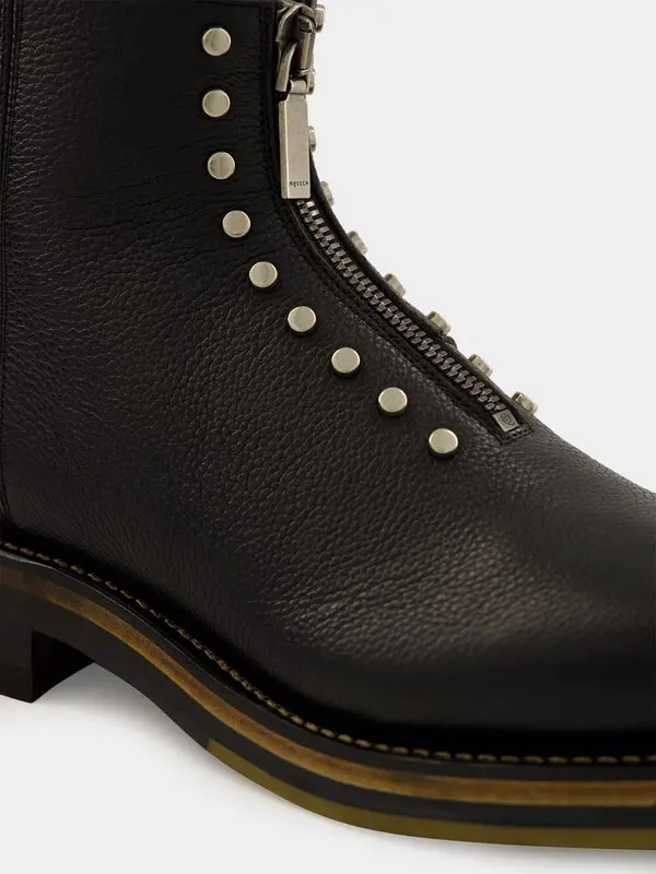 Alexander McQueen Calf Leather Maker Zip Boots