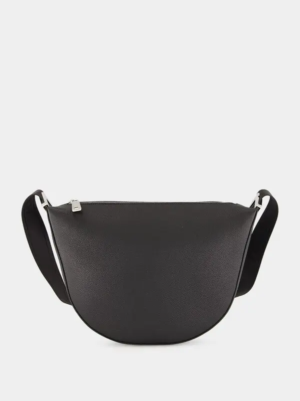 Fendi Leather Ff Squared Melon Bag - Black