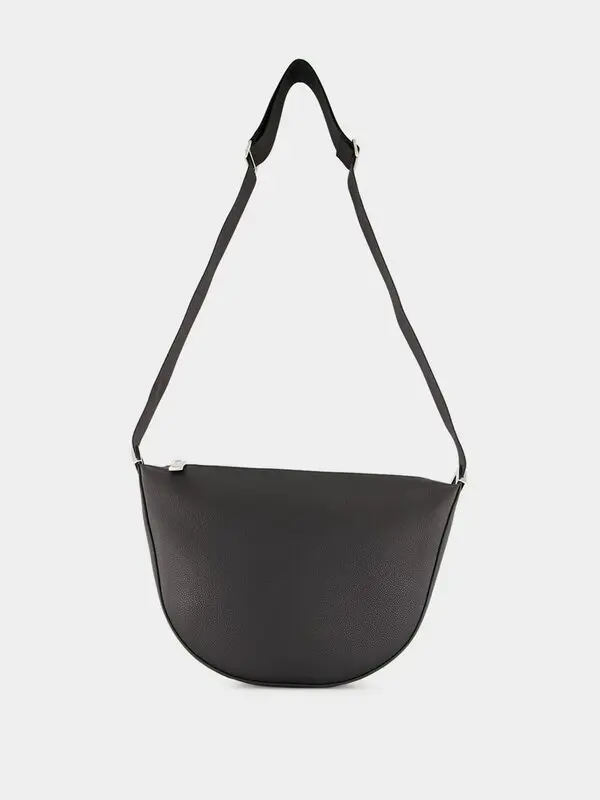 Fendi Leather Ff Squared Melon Bag - Black