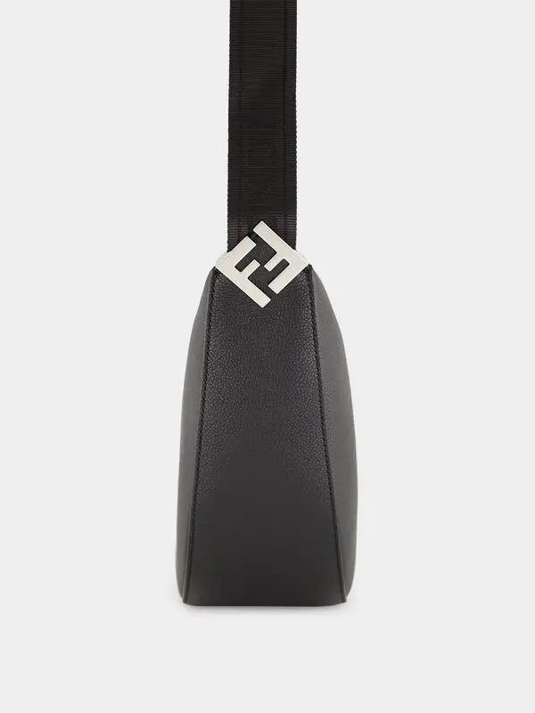 Fendi Leather Ff Squared Melon Bag - Black