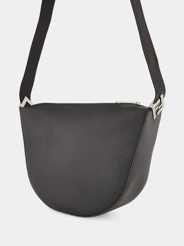 Fendi Leather Ff Squared Melon Bag - Black