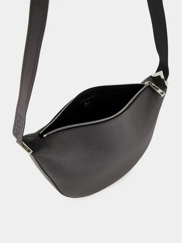 Fendi Leather Ff Squared Melon Bag - Black
