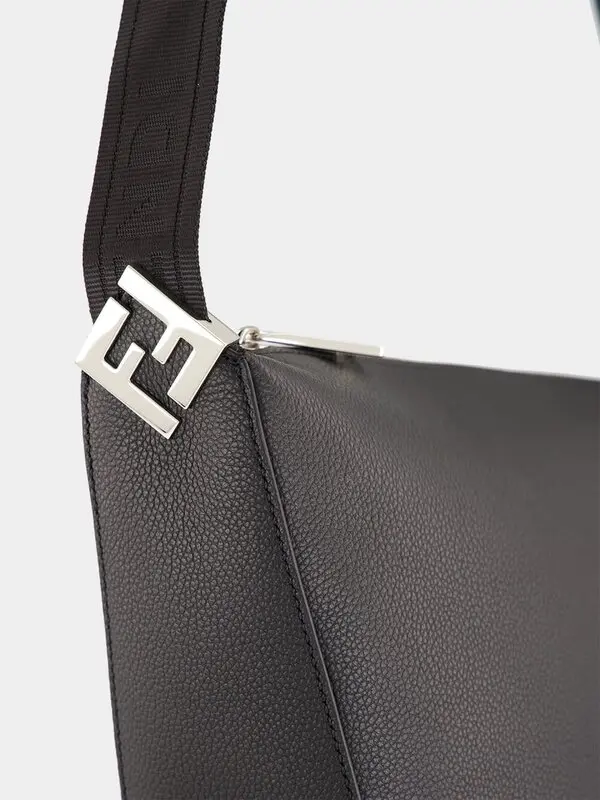 Fendi Leather Ff Squared Melon Bag - Black