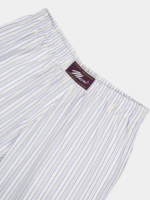 Marni Striped Organic Cotton Poplin Bermuda Shorts - Blue
