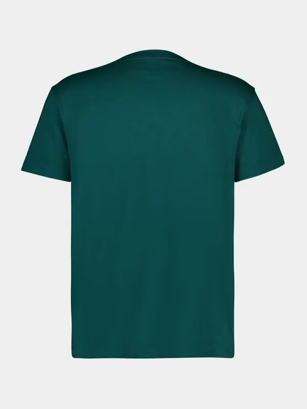 Valentino Garavani Darkwood Cotton Jersey T-shirt With Vlogo Patch - Green