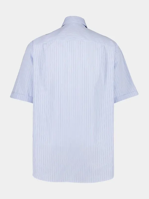 Valentino Garavani Sky Cotton Shirt With Embroidery - Blue