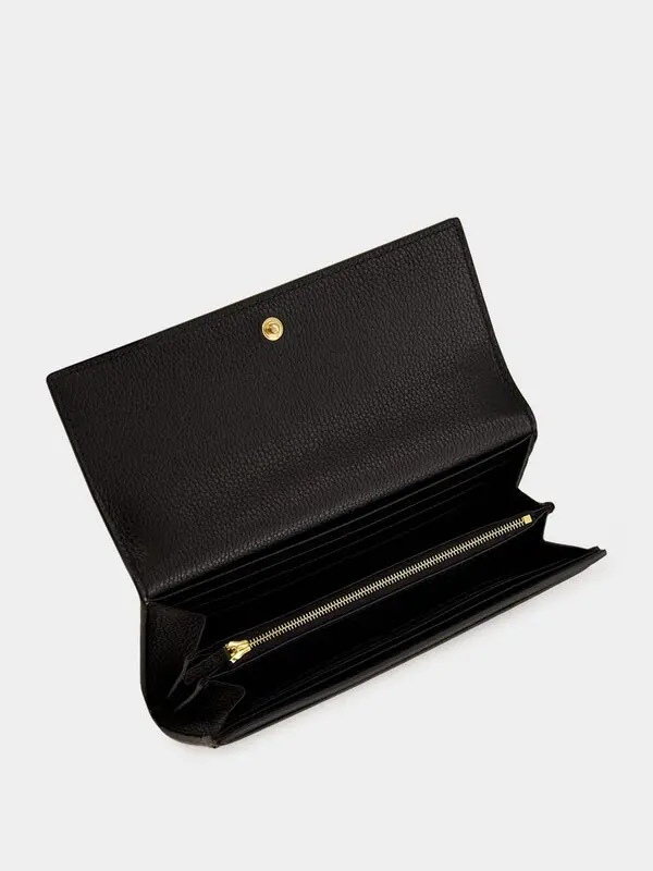Gucci Black And Beige Ebony Petit Marmont Wallet
