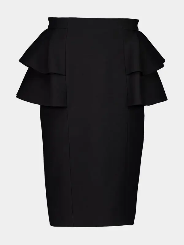 Valentino Garavani Crepe Couture Midi Skirt - Black