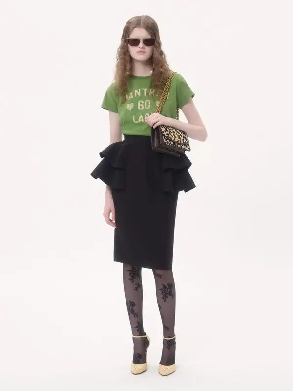 Valentino Garavani Crepe Couture Midi Skirt - Black